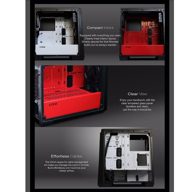 Tecware Edge TG Computer Case only, Computers & Tech, Parts ...