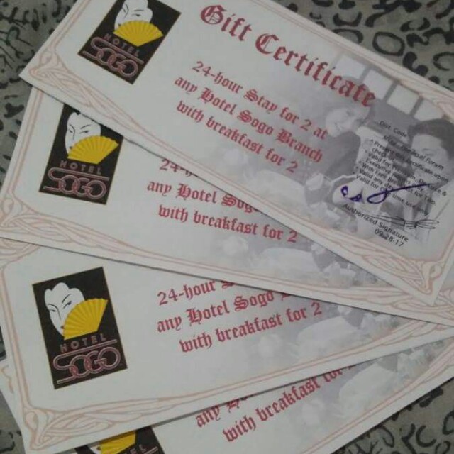 Sogo Gift cert, Tickets & Vouchers, Store Credits on Carousell