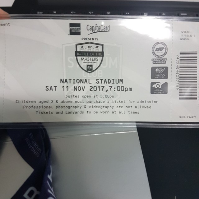 2 VIP Suite Tickets to Battle of the Masters Singapore, Tickets ...