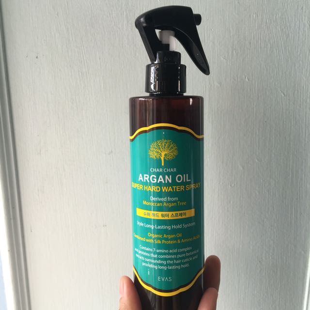 Argan Oil Super Hard Water Spray, Beauty & Personal Care, Hair on Carousell