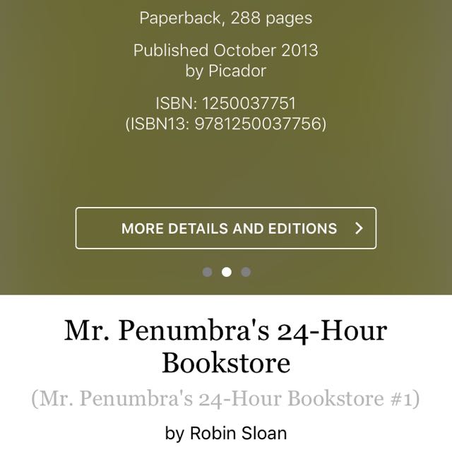 Mr Penumbra's 24-Hour Bookstore, Hobbies & Toys, Books & Magazines ...