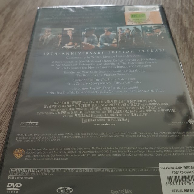 Shawshank Redemption DVD, Hobbies & Toys, Music & Media, CDs & DVDs on ...