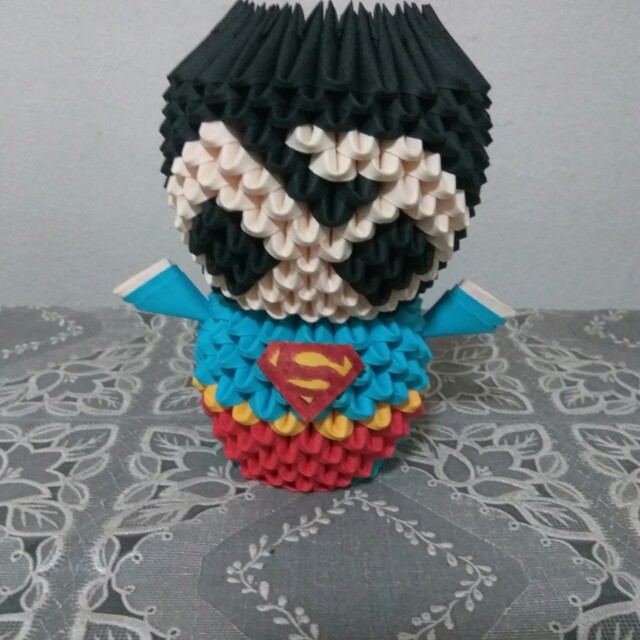 3d Origami Superman