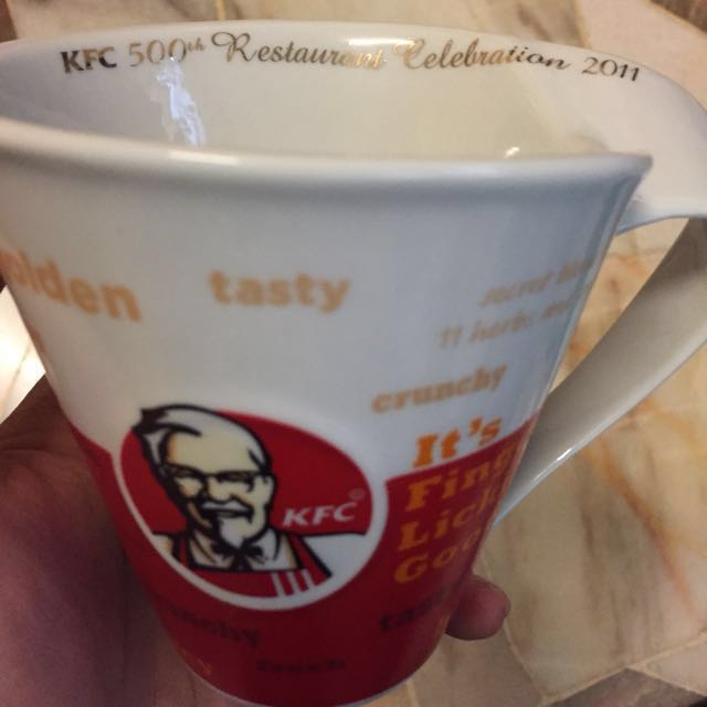 KFC 24k gold 500th commemorative mug , Furniture & Home Living ...
