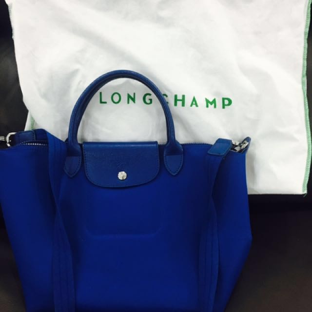 Large Royal Blue Longchamp Bag, Women's Fashion, Bags & Wallets, Tote ...