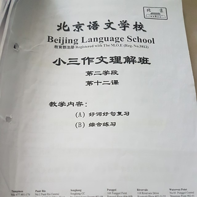 Primary 3 P3 Chinese Creative Writing Compo (Beijing Language Centre ...