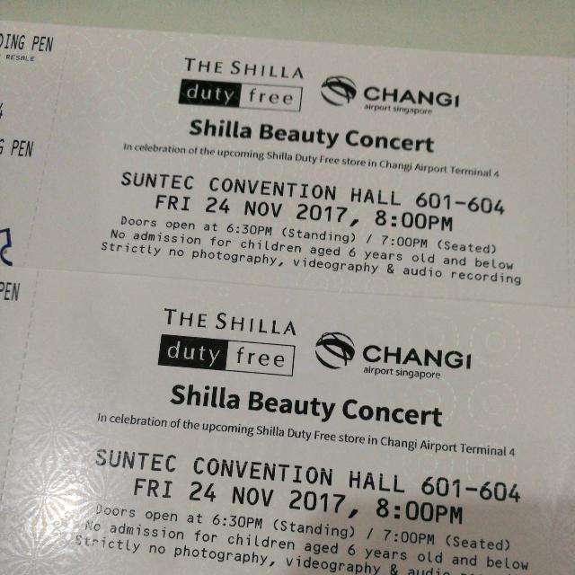(reserved) Shilla Beauty Concert Tier 1 Tickets! SHINee, Tickets ...
