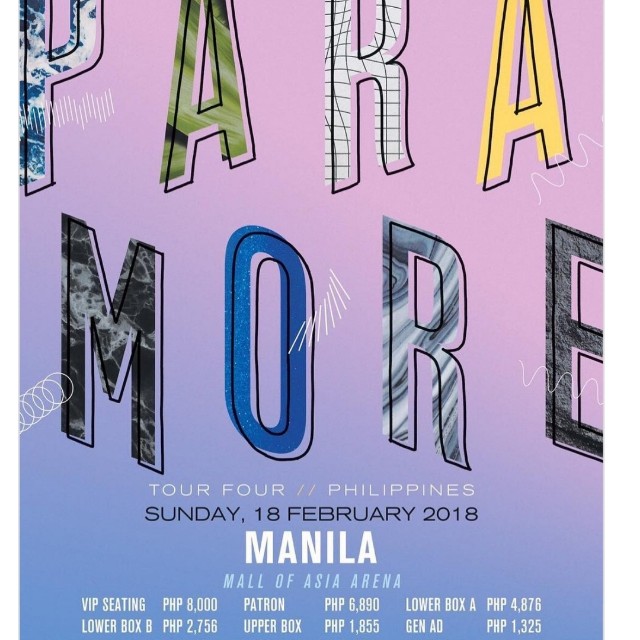 PARAMORE CONCERT TICKETS CEBU BASED, Tickets & Vouchers, Event Tickets on Carousell