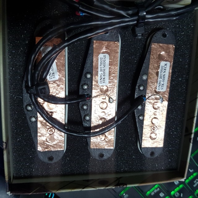 SEYMOUR DUNCAN YNGWIE MALMSTEEN SIG YJM FURY PUCKUPS STK-S10 STACK NOISELESS SINGLE COIL SET ...