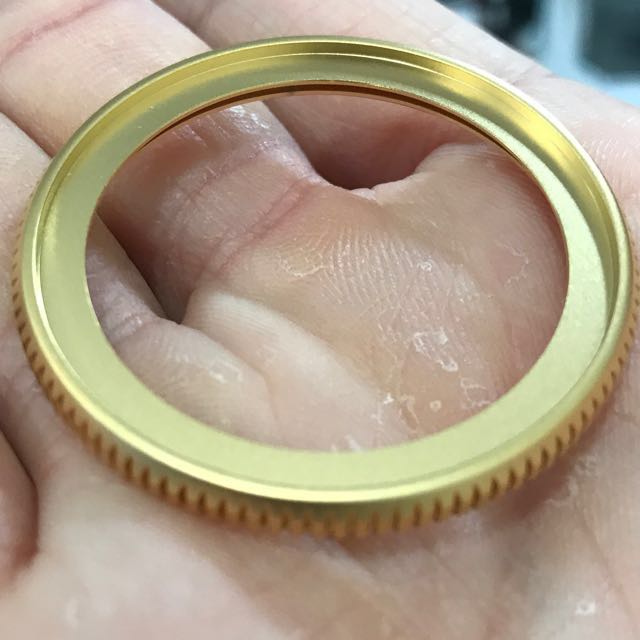 Skx mod part- matte gold coated SKX coin bezel for Seiko Skx007 skx009 ...