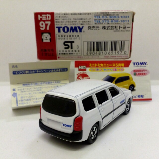 Tomy Tomica No.97 豐田TOYOTA PROBOX 1/57 (2003新車貼及蛋紙), 興趣及遊戲, 玩具 & 遊戲類 ...