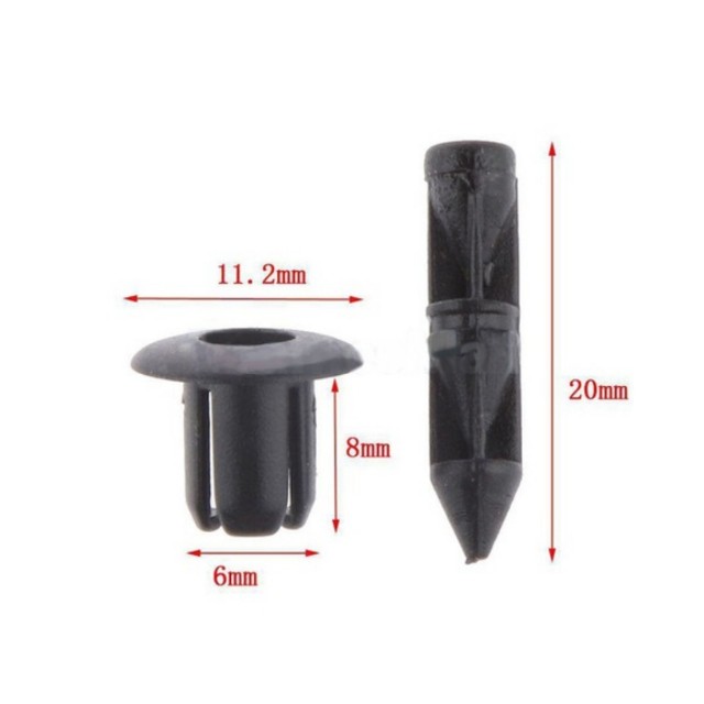 8mm hole plastics push in type rivets fastener pin clip, Car ...