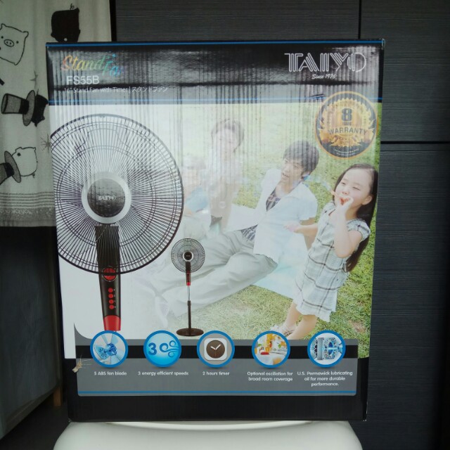BNIB TAIYO 16" STAND FAN (FS55B), Furniture & Home Living, Lighting ...