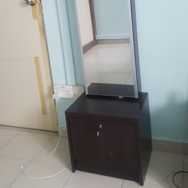 Dressing Table with sliding door mirror, Furniture & Home Living ...