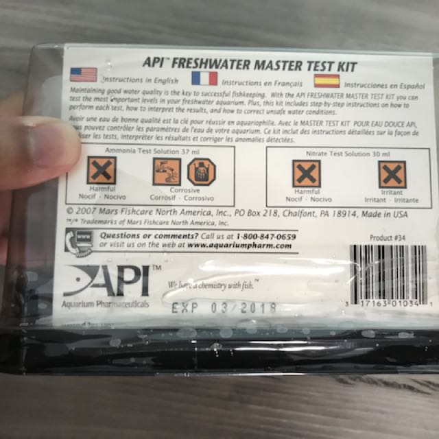 Fish tank API freshwater Master Test Kit, Pet Supplies, Homes & Other ...