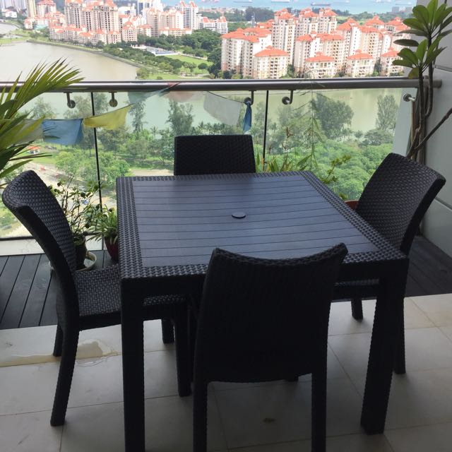 Keter Outdoor Table and Chairs Set, Furniture, Tables & Chairs on Carousell