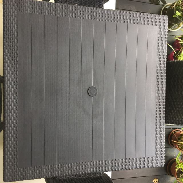 Keter Outdoor Table and Chairs Set, Furniture, Tables & Chairs on Carousell