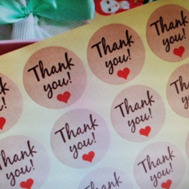 *Thank you* stickers, Hobbies & Toys, Stationery & Craft, Occasions ...