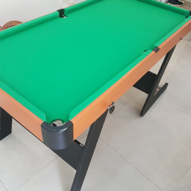 Used: Foldable Billiard/ Pool Table 4ft x 2ft, Hobbies & Toys, Toys ...