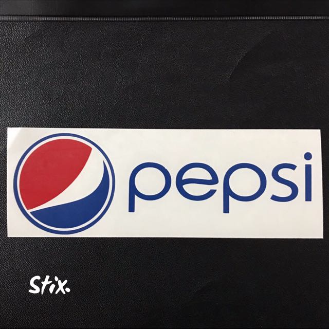 Pepsi Vinyl Cut Sticker, Motorcycles, Motorcycle Accessories on Carousell