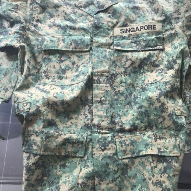 SAF No. 4 Uniform, Men's Fashion, Tops & Sets, Formal Shirts on Carousell