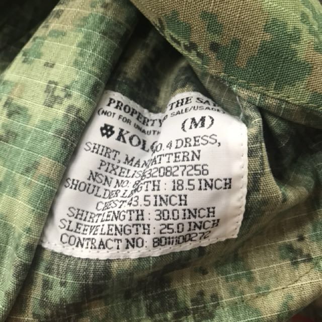 SAF No. 4 Uniform, Men's Fashion, Tops & Sets, Formal Shirts on Carousell