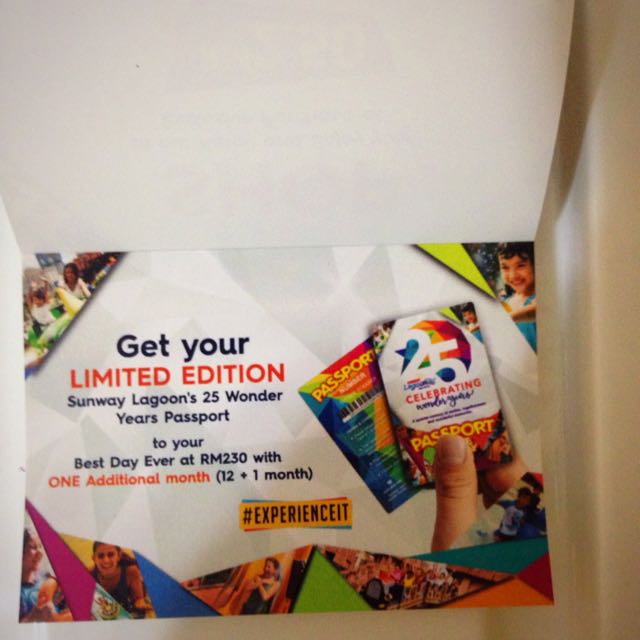 Sunway Lagoon 25th Anniversary Experience It Vouchers, Everything Else, Others on Carousell