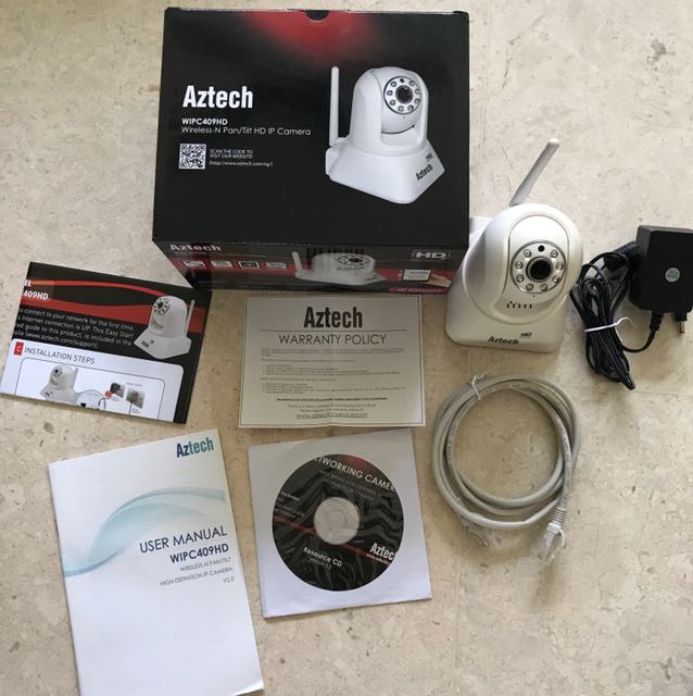 WTS Aztech IP Camera WIPC409HD, Furniture & Home Living, Security & Locks, Security Systems ...
