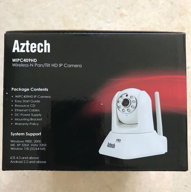 WTS Aztech IP Camera WIPC409HD, Furniture & Home Living, Security & Locks, Security Systems ...