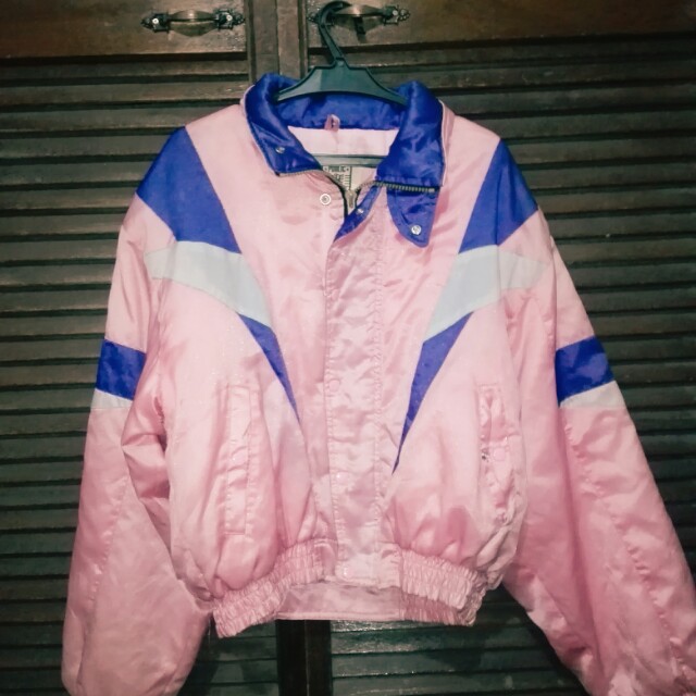 80s pastel pink varsity jacket, Women's Fashion, Coats, Jackets and ...