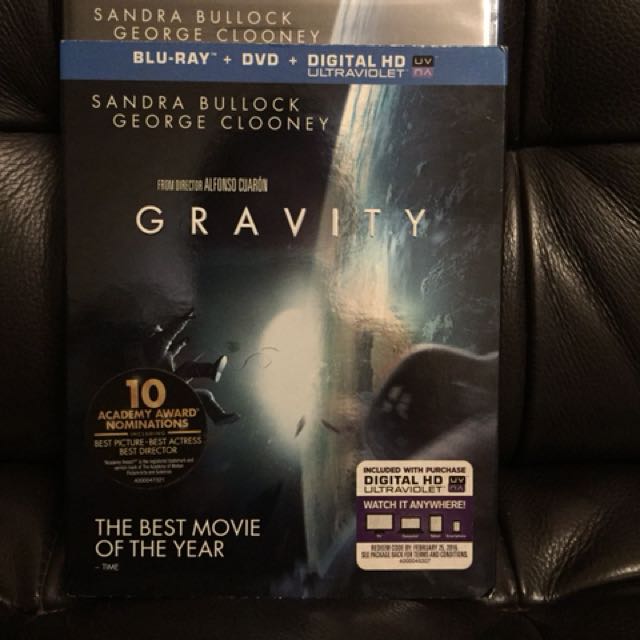 Gravity Blu-Ray + DVD, Hobbies & Toys, Music & Media, CDs & DVDs on Carousell