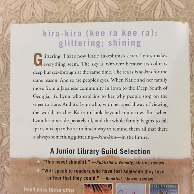 Kira-Kira - Cynthia Kadohata, Hobbies & Toys, Books & Magazines ...