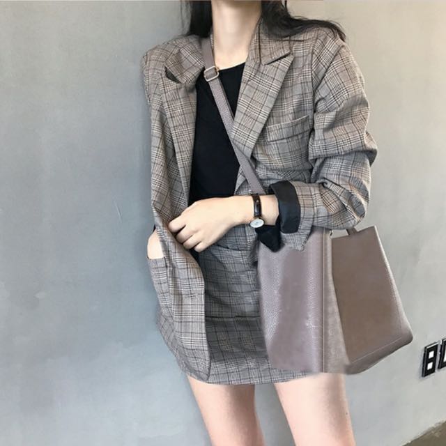 Korean Ulzzang Jacket / Suit, Women's Fashion, Coats, Jackets and ...