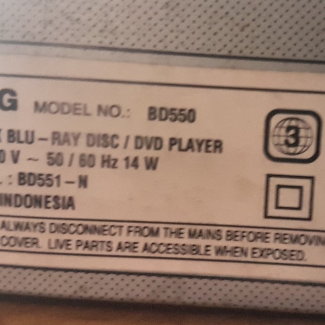 LG Network Bluray Player BD550, TV & Home Appliances, TV & Entertainment, Blu-Ray & Media ...