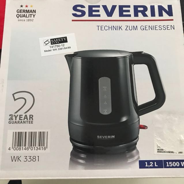 Severin Electric Kettle Model WK3381 (BRAND NEW), TV & Home Appliances ...
