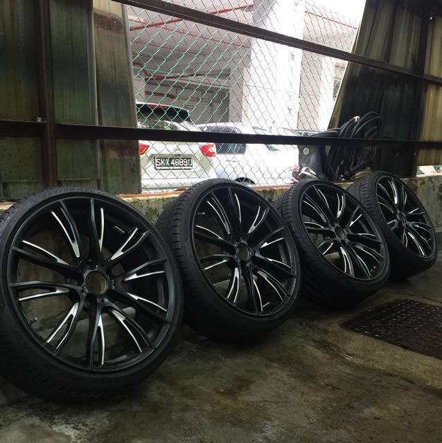 20” Rims BMW M Performance Rims w tyres, Car Accessories on Carousell