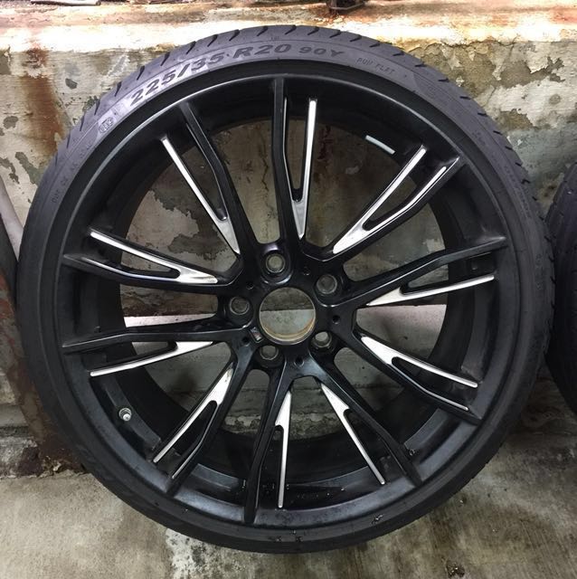 20” Rims BMW M Performance Rims w tyres, Car Accessories on Carousell