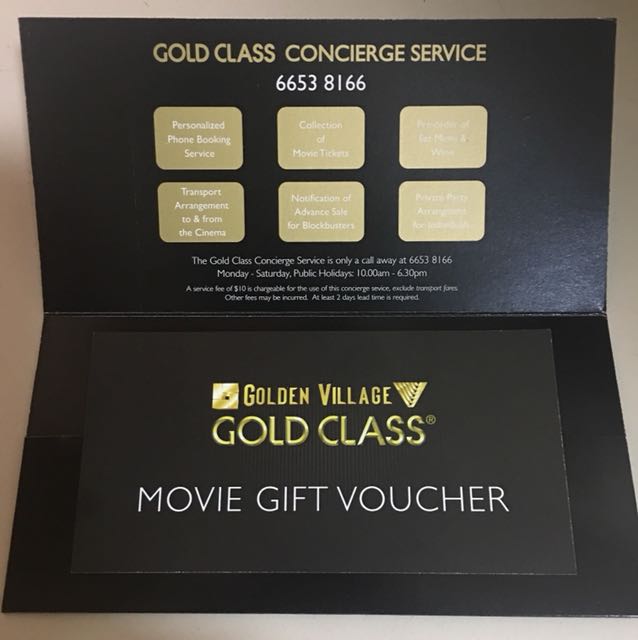 GV Gold Class Ticket, Tickets & Vouchers, Vouchers on Carousell