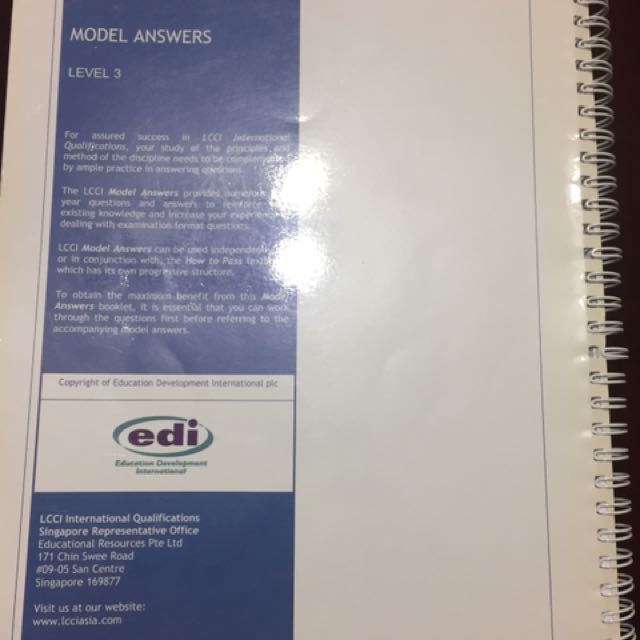 LCCI Accounting (Level 3) Model Answers, Hobbies & Toys, Books ...