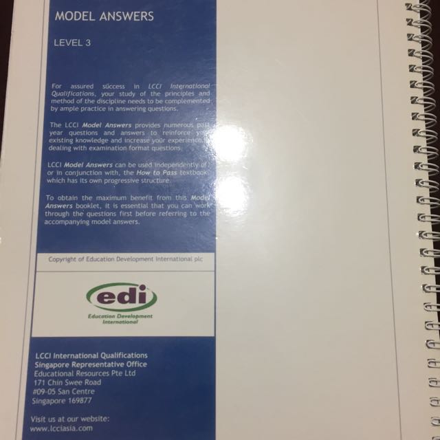 LCCI Management Accounting (Level 3) Model Answers, Hobbies & Toys ...