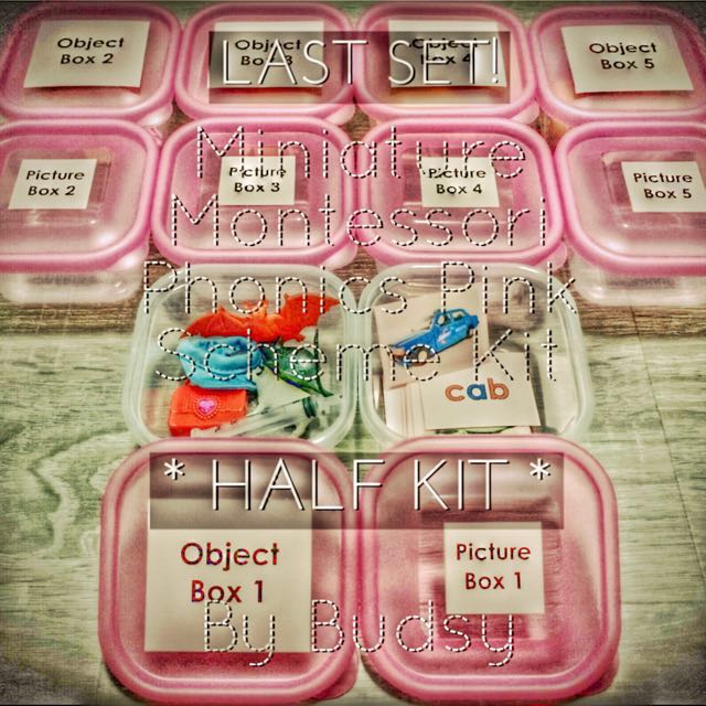 Miniature Montessori Phonics Pink Scheme Kit - HALF SET (PM for price ...