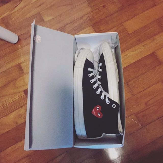 CDG x Converse High Cut Black, Men's Fashion, Footwear, Sneakers on ...