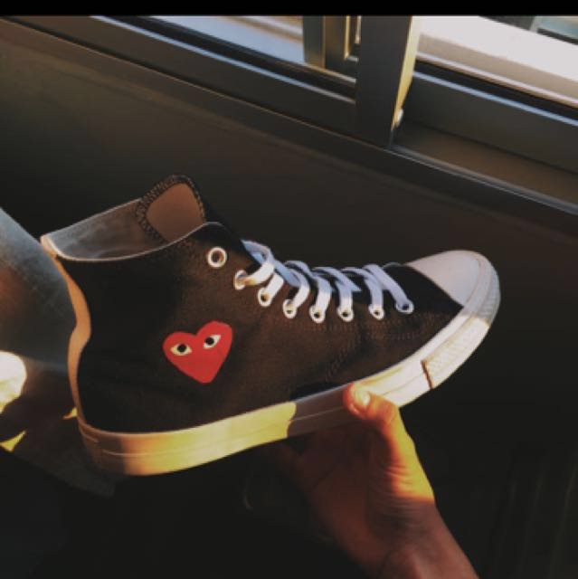 CDG x Converse High Cut Black, Men's Fashion, Footwear, Sneakers on ...
