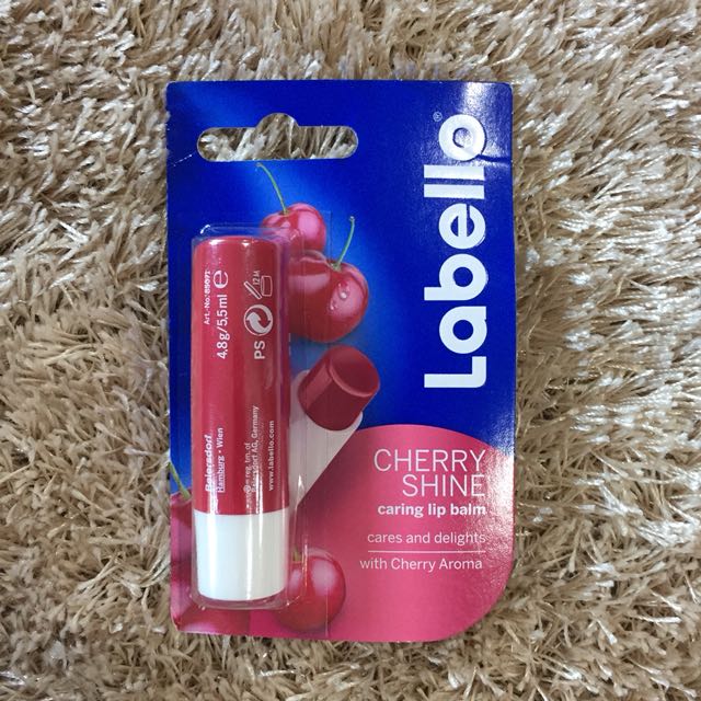 Labello Lip balm Cherry Shine, Beauty & Personal Care, Face, Face Care ...