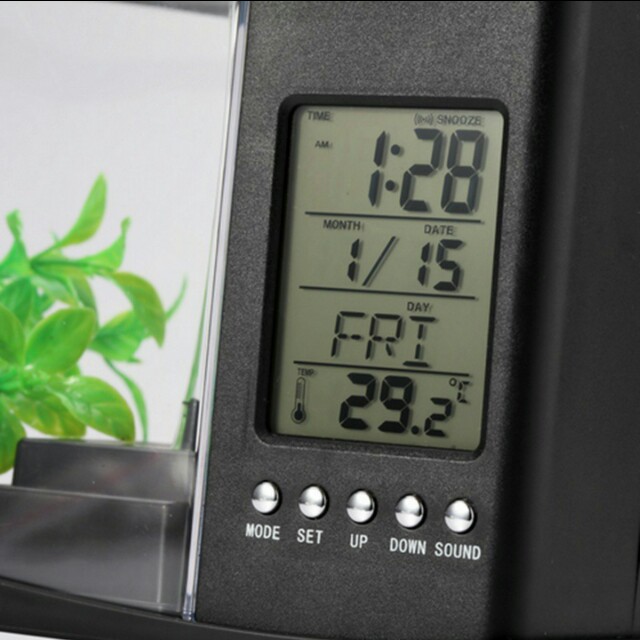 Multi-function fish tank desktop light aquarium home clock, Furniture ...