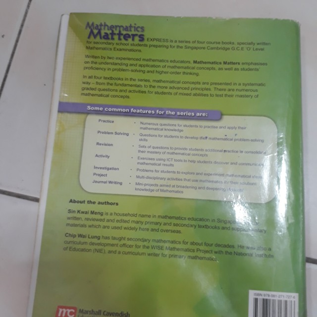 Mathematics Matters 2, Hobbies & Toys, Books & Magazines, Textbooks on ...