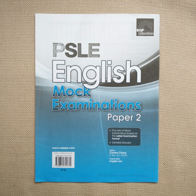 PSLE English Mock Examinations Paper 2, Hobbies & Toys, Books ...
