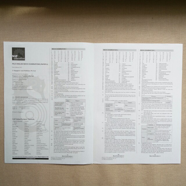 PSLE English Mock Examinations Paper 2, Hobbies & Toys, Books ...