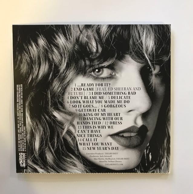 Taylor Swift Reputation album, Music & Media, CDs, DVDs & Other Media ...