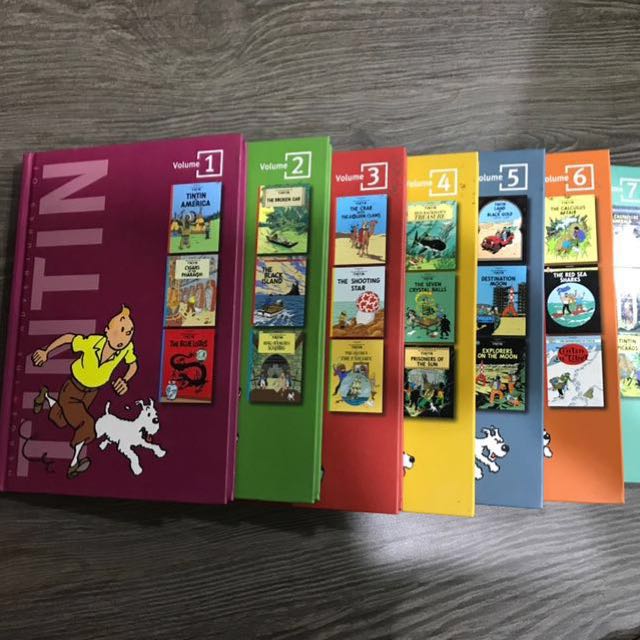 TINTIN comic volume in RUNNING SERIES FULL COLLECTION (1-7), Hobbies ...